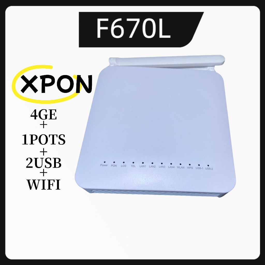 Modem F670L Gigabit optical English version 4GE+1POTS+2USB+WIFI 4-port ...