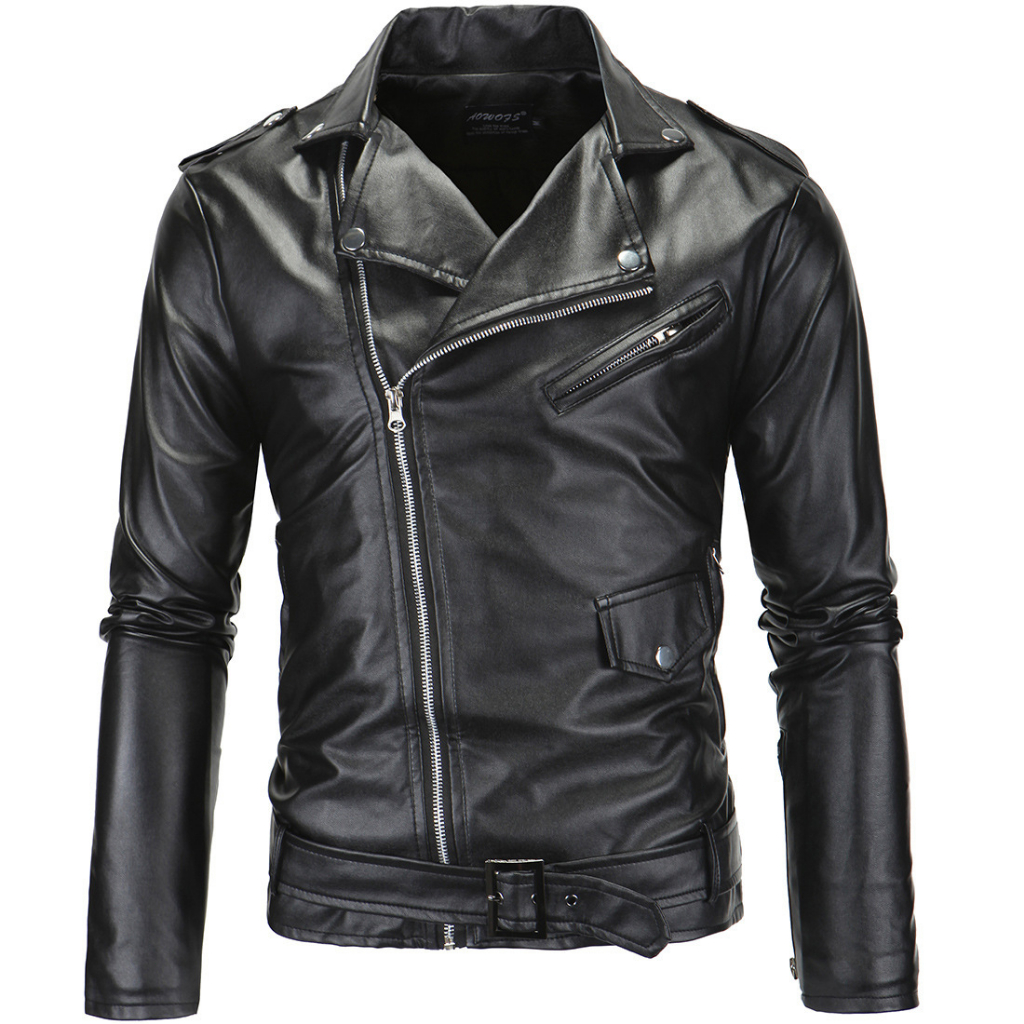 European and American men's jacket,motorcycle casual riding leather ...