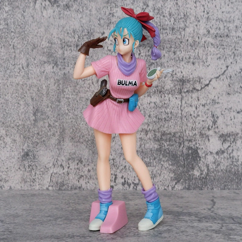 25.5cm Dragon Ball Figures Bulma Goku Action Figure PVC Battle Force ...