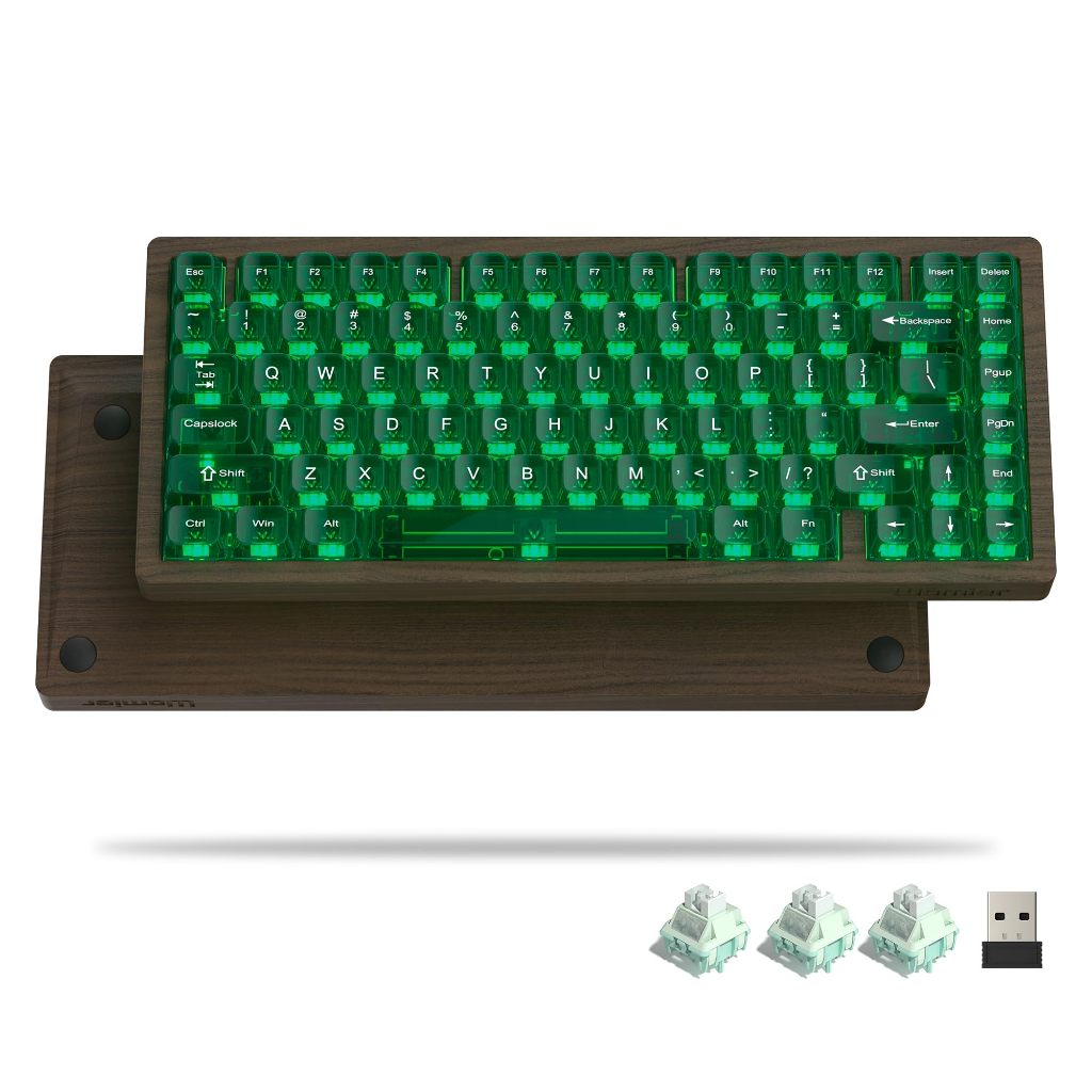 Womier WD75 Wood Gaming Keyboard QMK/VIA Tri-Mode Wireless RGB Hot ...