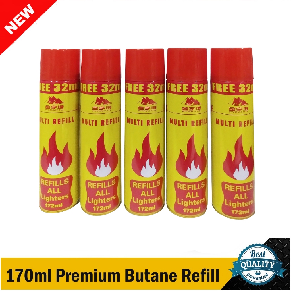 TIDY 172ml Portable Butane Gas Refill For Lighter Safety Certified ...