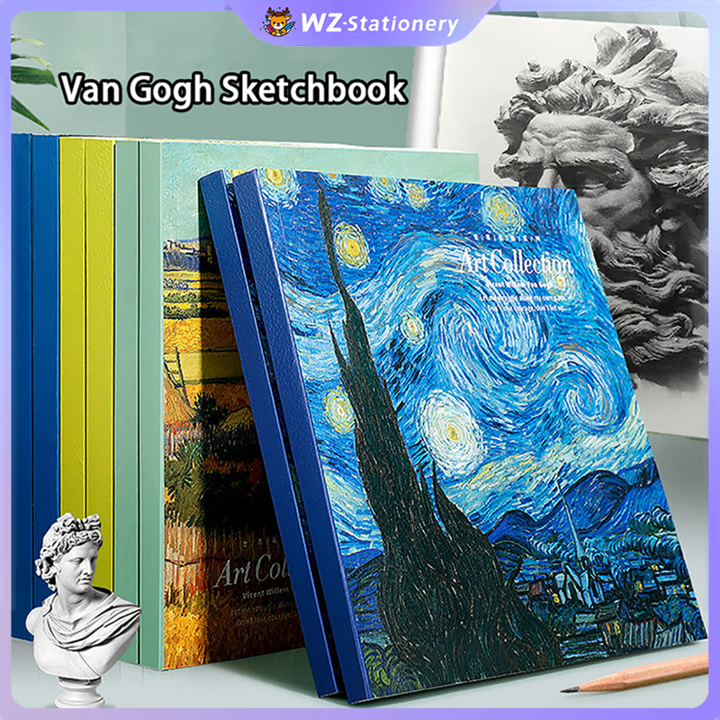 20K Thickened Van Gogh Sketchbook 80 sheets Blank Book for Children's ...