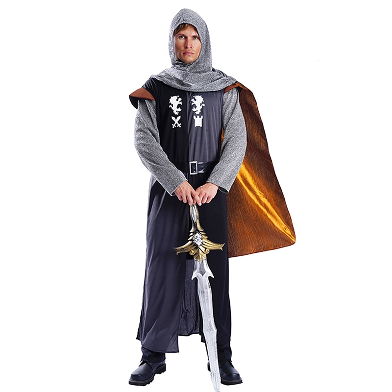 The Crusades Man Boys Crusader Knight Costume Medieval Templar Crusader ...