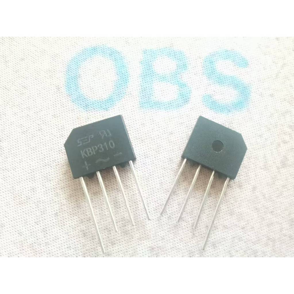 ((10 Pcs) KBP310 Original Genuine 3A/1000V Flat Bridge Rectifier Bridge ...