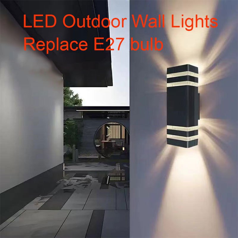 Led Wall Lamp Surface Mounted Outdoor Wall Light Waterproof Square 2/4 ...