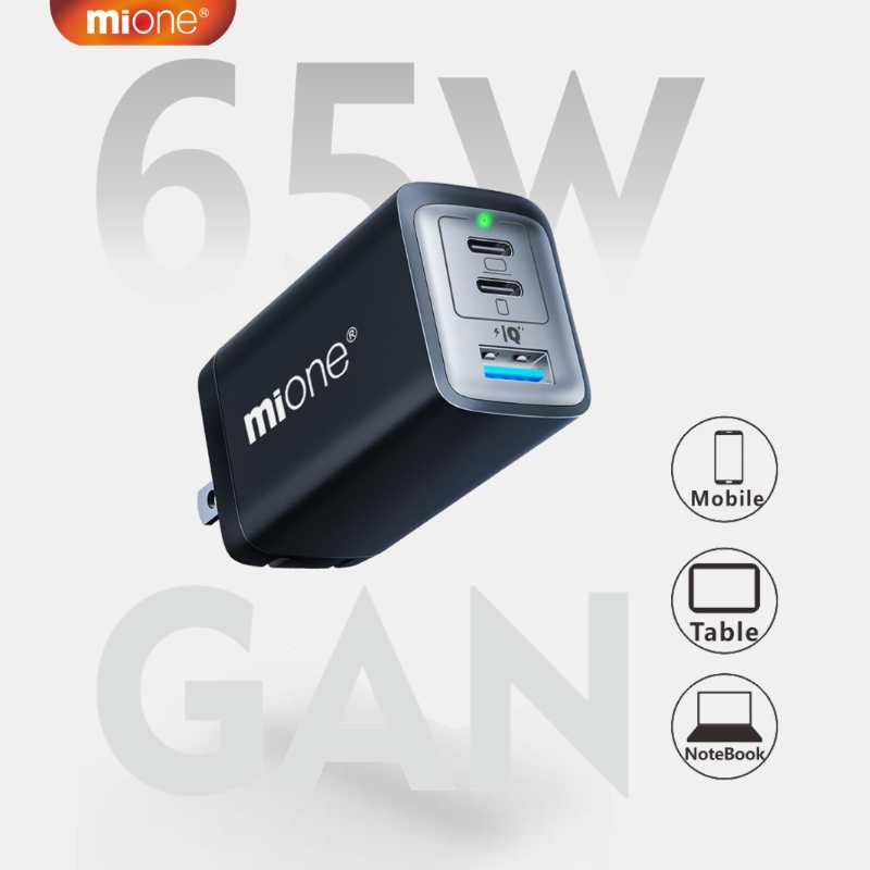 Mione 65W GaN 2 Pro Laptop Charger Adapter USB Type C PD Fast Charge ...