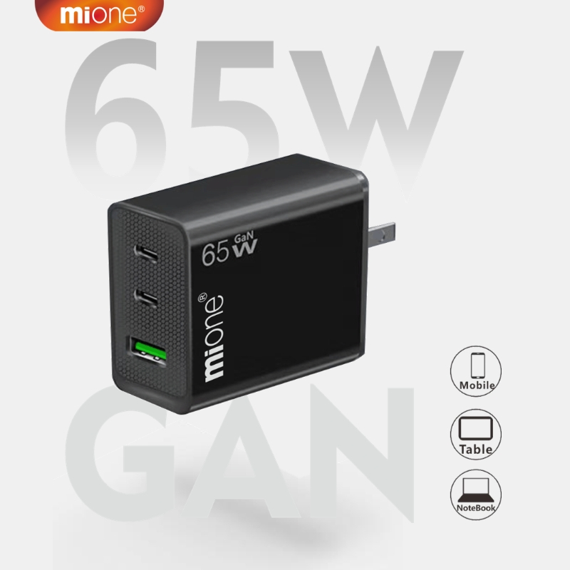 Mione 65W GaN Charger USB Type C Laptop Fast Charger Adapter For MaBook ...