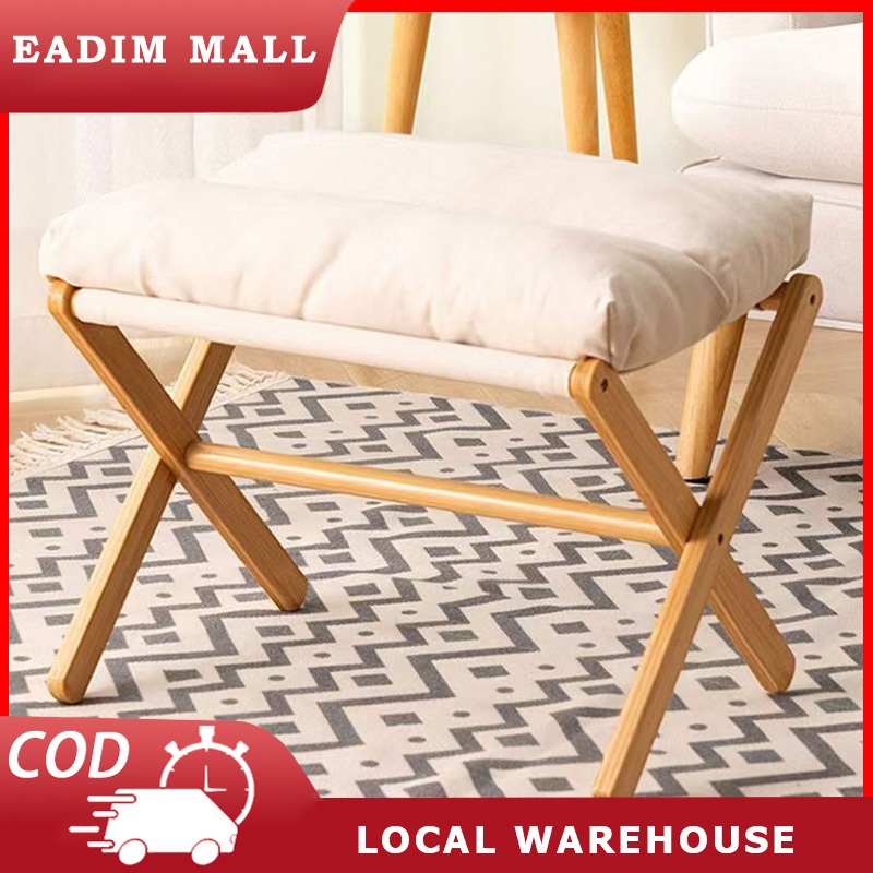 Office Nap Leg Step-on Stool Foot Sofa Foot Bench Foldable Solid Wood ...