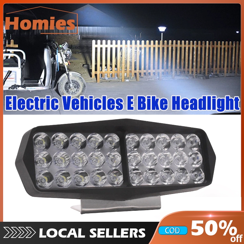 Electric Bicycle Headlight 30 Led Lamps 12v 80v Motorbike E Bike