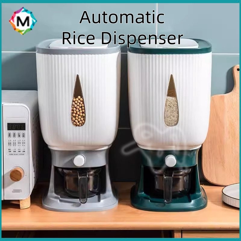 【Mani Fashion Store】10KG Automatic Rice Dispenser Smart Rice Dispenser ...