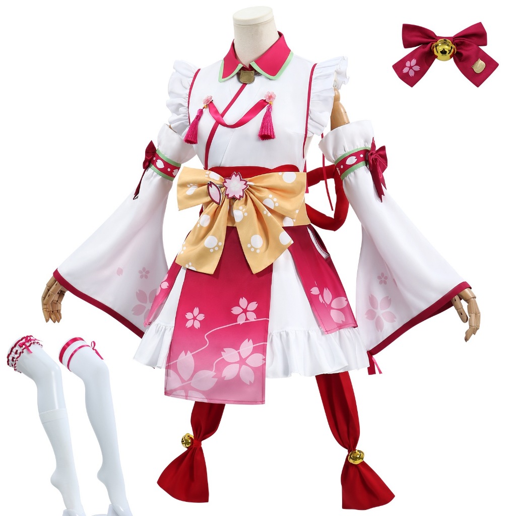 Jingyue hololive Vtuber Sakura Miko‌‌ Cosplay Costume Wig Halloween ...