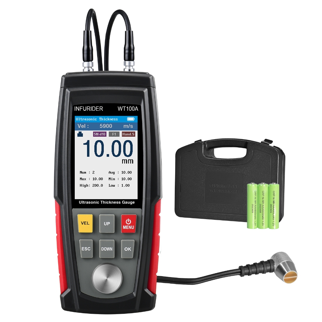 Ultrasonic Thickness Gauge Plastic Glass Ceramics Metal Steel Plate ...