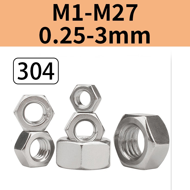 Metric Thread 1-27mm 304 STAINLESS Steel Hex Nuts | Shopee Philippines