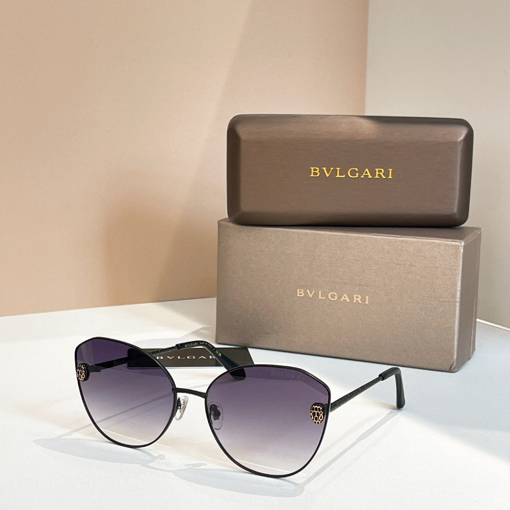 [High Quality] BV9015B Sunglasses Metal Full Frame Cat Eye Shape Fashion Sunglasses Anti ...