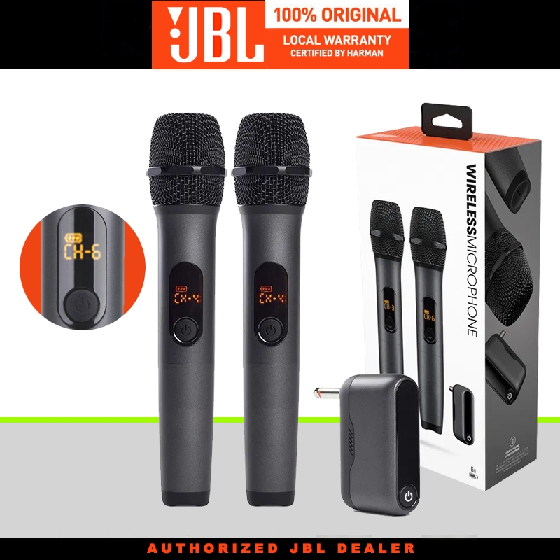 JBL Wireless Microphone for videoke UHF universal wireless mic with 2 mic Karaoke set | Shopee ...