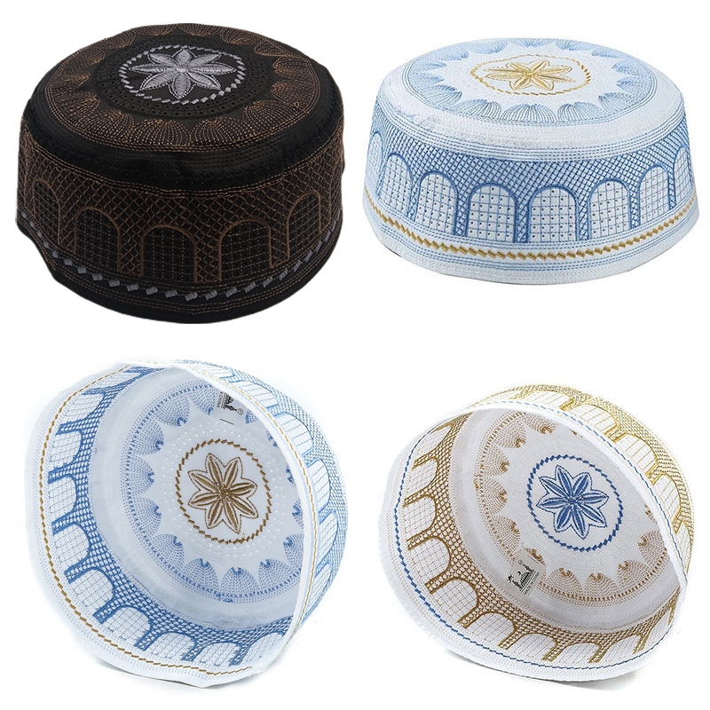 1pc New Muslim Men Prayer Cap Cotton Islamic Arabia Hat | Shopee ...