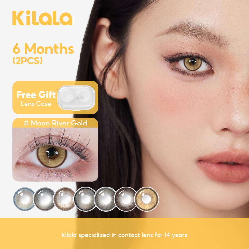 Kilala Colored Contact Lenses 6-Month Disposable Medium Well Brown 2 ...