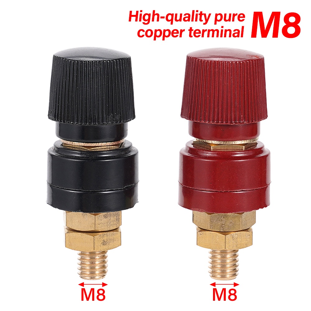 A Pair Of JS-555 M8 8MM Pure Copper Terminal Posts 42mm Long Power ...