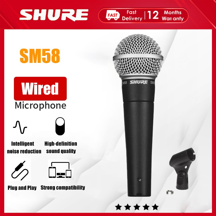 Shure SM58 Microphone With Switch On/Off | Shopee Philippines