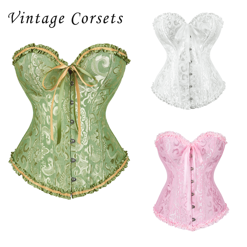 Women Corsets top Gothic Corset Bustier Sexy Lace Up Corset Plus Size ...