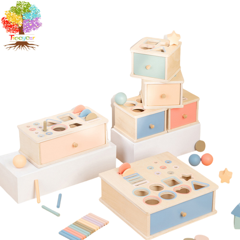 Montessori Classification Early Education Coin Box Baby Color Cognition ...