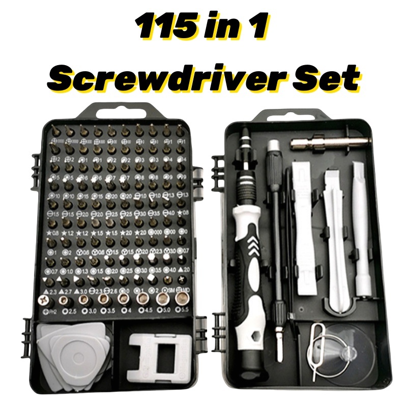 115 In 1 Multi-function Screwdriver Set Mini Bit Magnetic Precision Screwdriver Set Hand tools ...