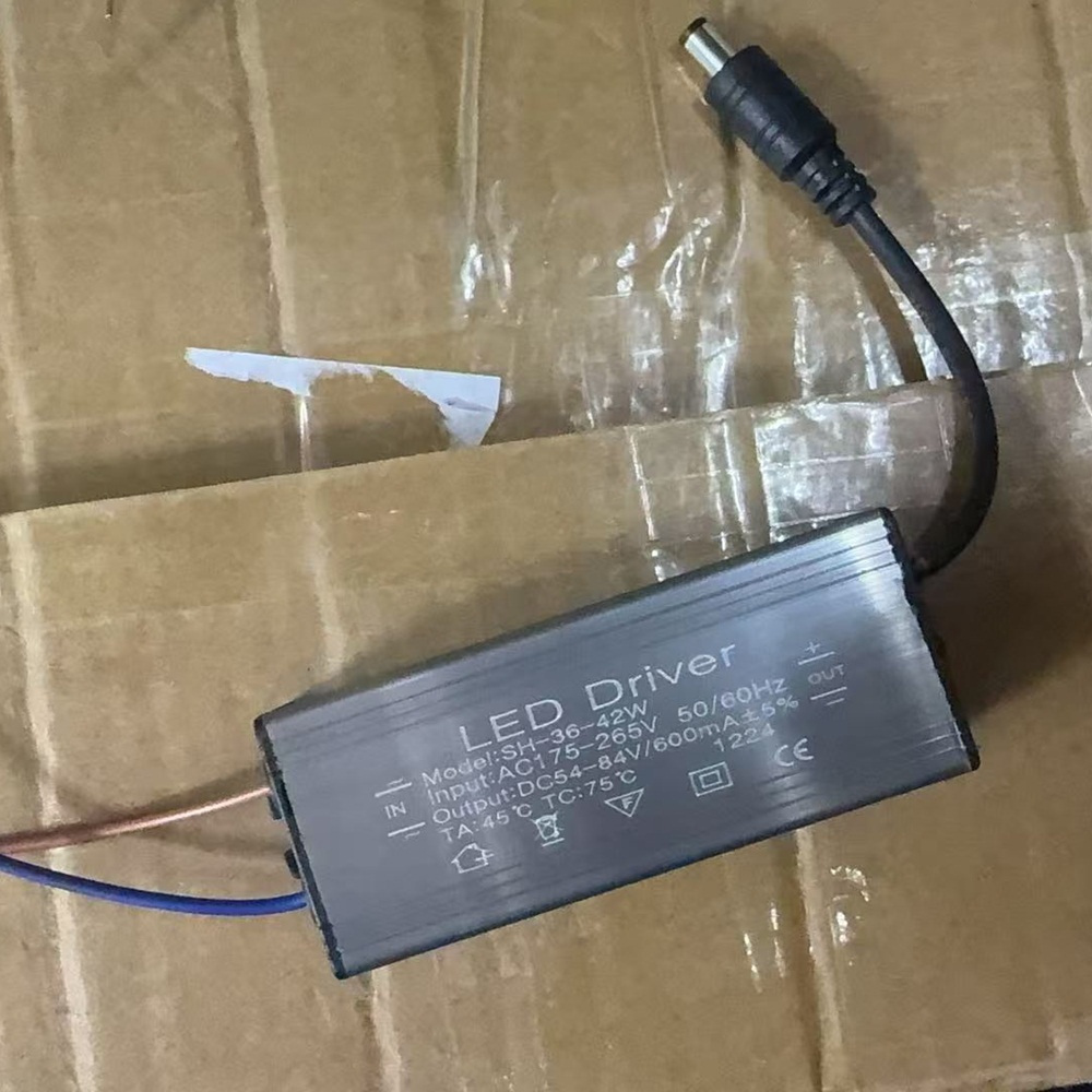LED Driver 36W-42W 48W-52W DC Plug 600mA Constant Current Waterproof ...