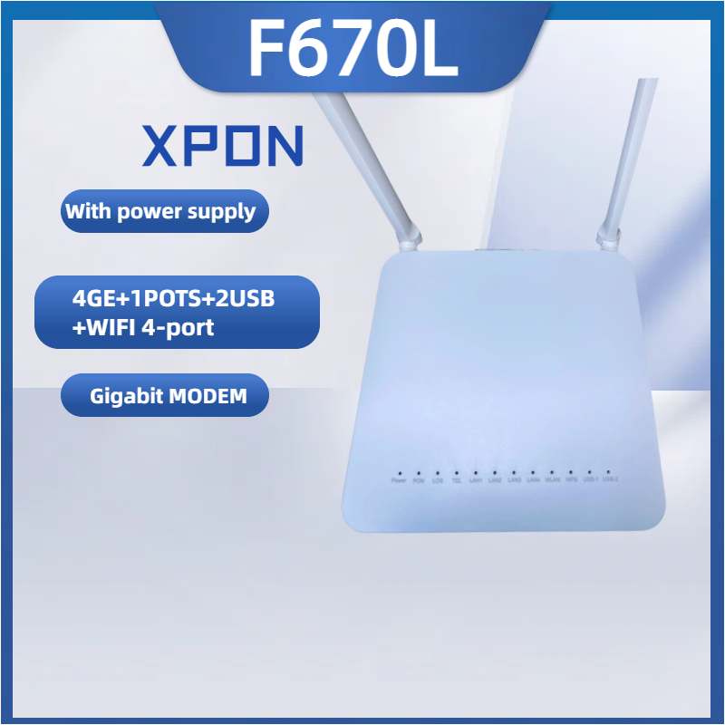 Gigabit optical modem F670L Chinese and English version 4GE+1POTS+2USB ...