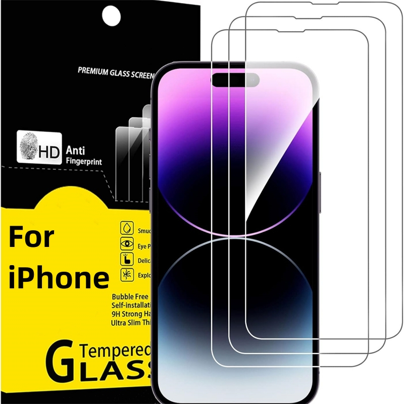 1-3Pcs Full transparency Screen Protector Tempered Glass For iPhone 8 7 ...