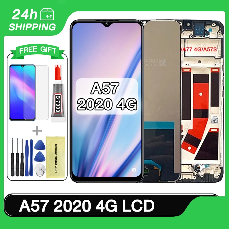 LCD with Frame For Oppo A17 A17K/A57 2022 4G 5G /A77S CPH2477 CPH2471 ...