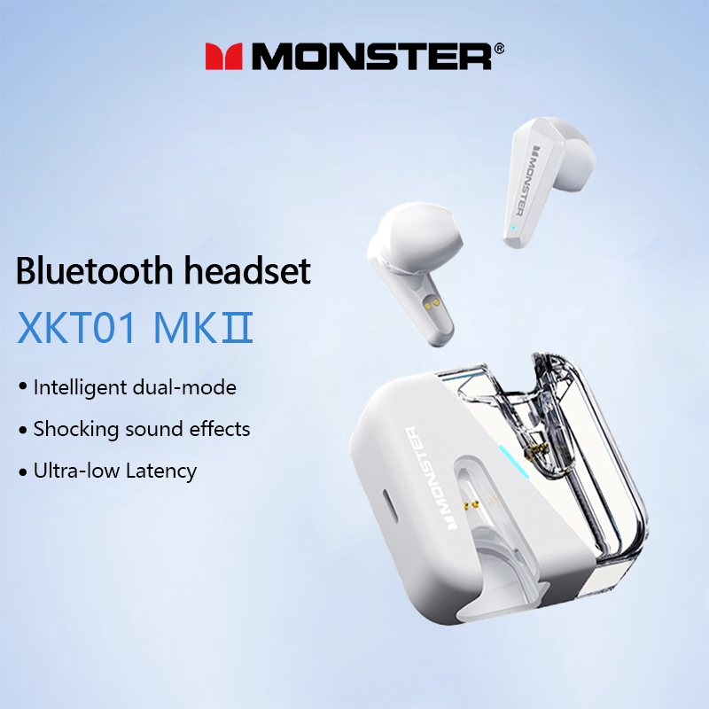 Monster XKT01 MKⅡ Bluetooth Earphone HIFI Sound Quality Low latency ...