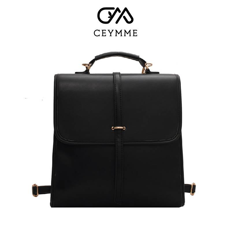 CEYMME Korean college Backpack Leather High school bag Large capacity ...