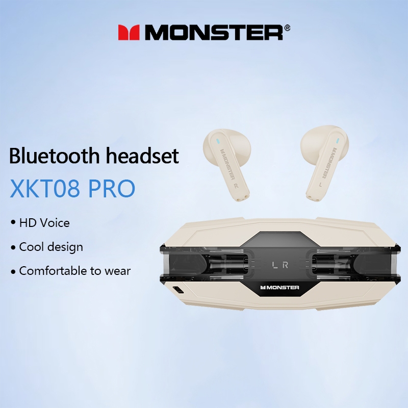 Monster XKT08 PRO Bluetooth Earphone Wireless Earphone HiFi Sound ...