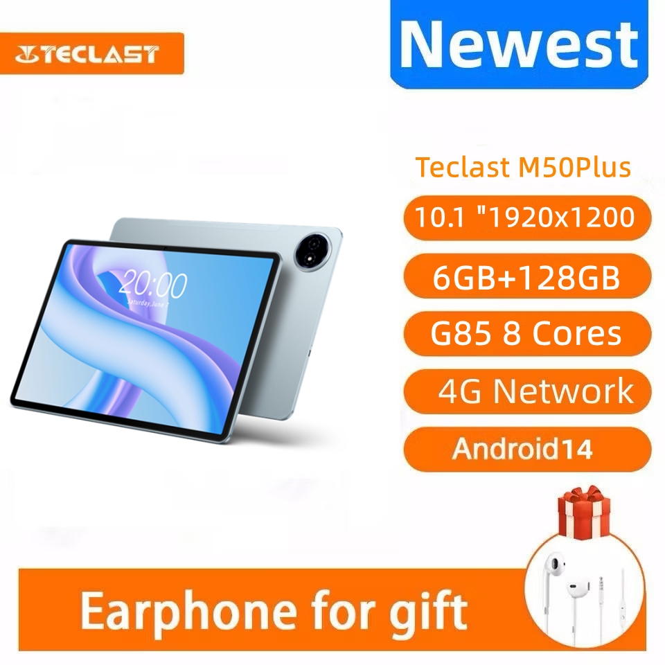 Teclast M50plus Tablet Android 14 G85 6GB RAM 128GB ROM 10.1" Tablets ...