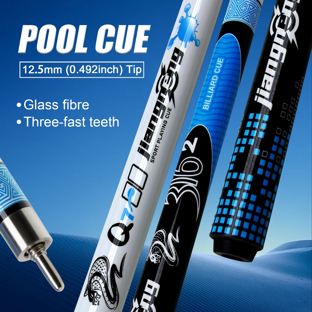 1/2 High-Quality Glass Fiber 9-Ball Pool Cue With a 12.5mm Tip—Perfect ...