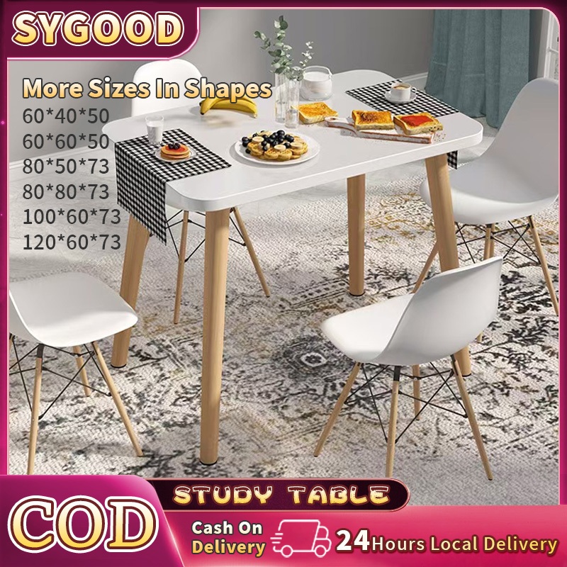 Nordic Wood Square Table Dining round Study table Computer Dek Dining ...