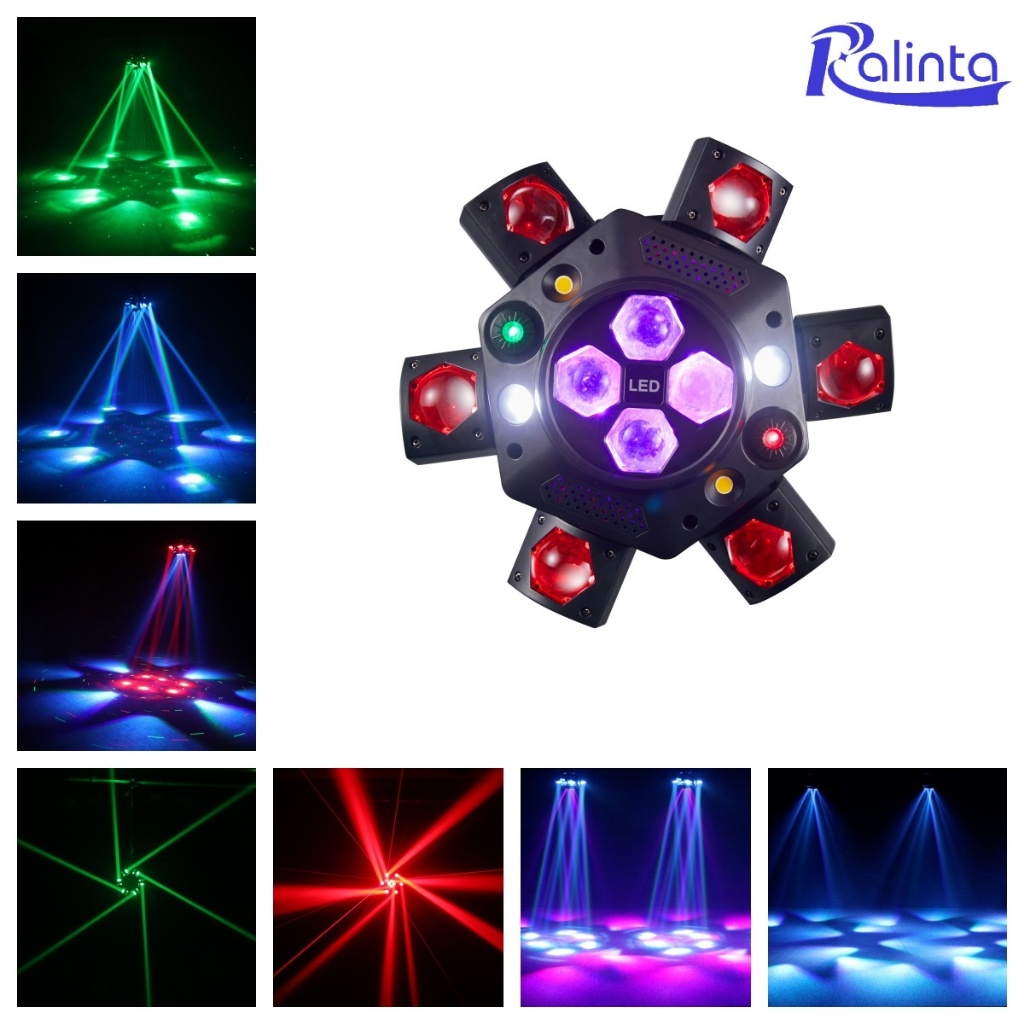 RALINTA 6 head led bee disco lights, dj party lights with multiple ...
