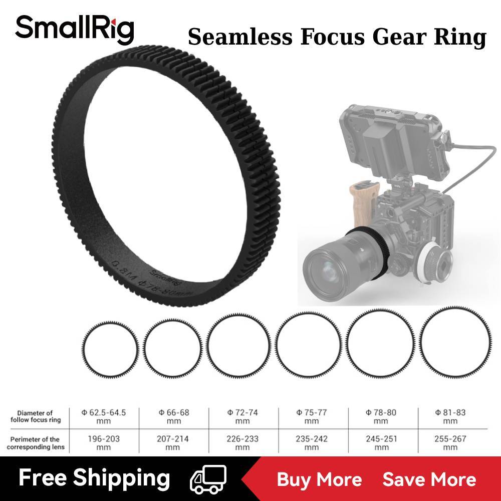 SmallRig Φ62.5-Φ64.5/ Φ66-Φ68/Φ72-Φ74/Φ81-Φ83 Seamless Focus Gear Ring #3291#3292#3293#3294#3295 ...
