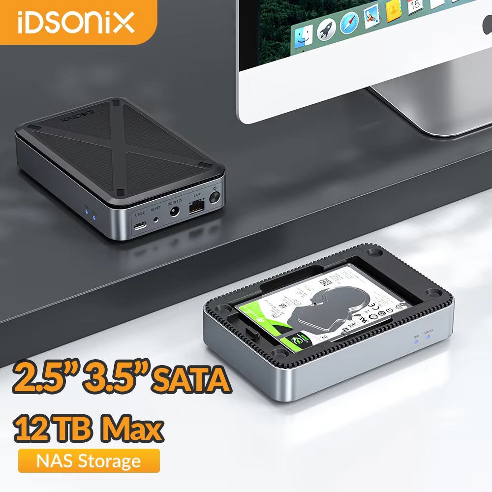 IDSONIX NAS Personal Cloud Network Attached Storage 1-Bay DiskStation ...