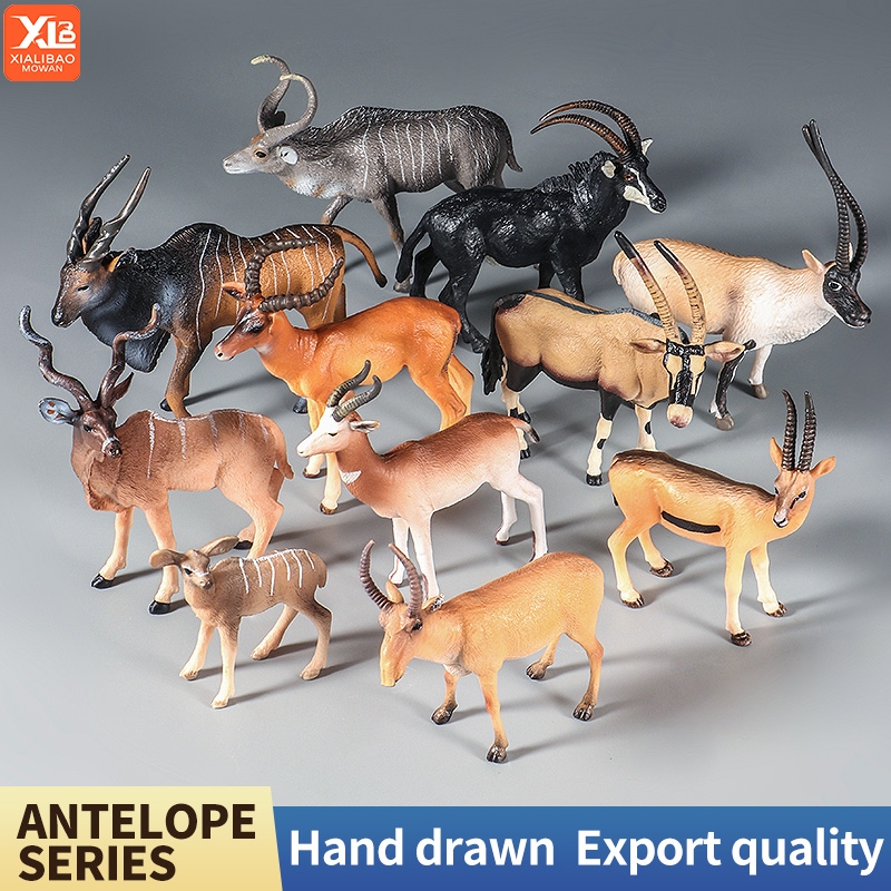 Wildlife Solid Simulation African Jungle Animals Toy Antelopes Figure ...