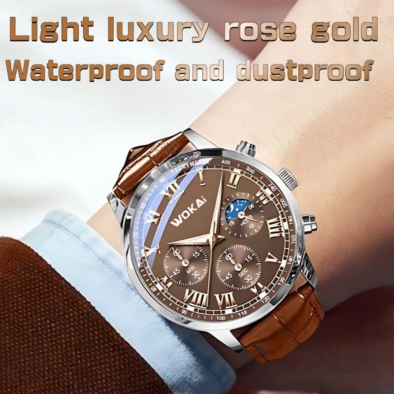Gift Wokai wokai Business Watch Quartz Sport Watch Casual Belt Men's ...