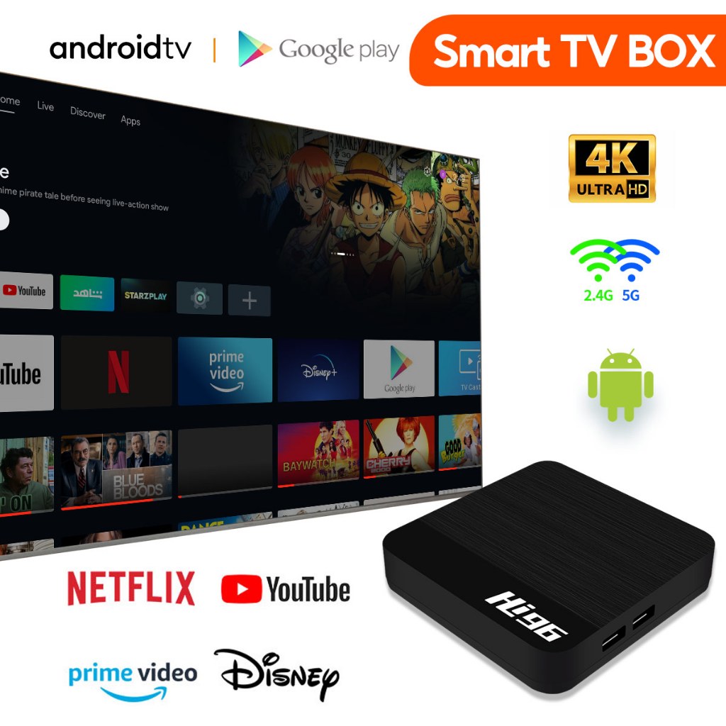 2025 Android Smart TV Box Hi96 X1 FULL HD 4K 1G+8GB 2.4G/5G WiFi ...