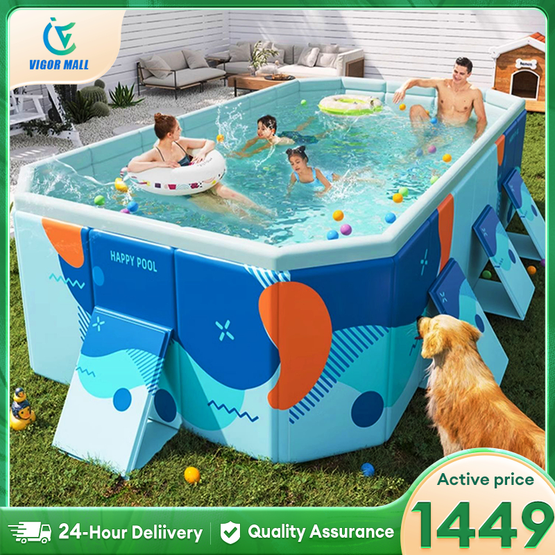 Maldives Blue Non Inflatable Folding Fences Swimming Pool For Family ...