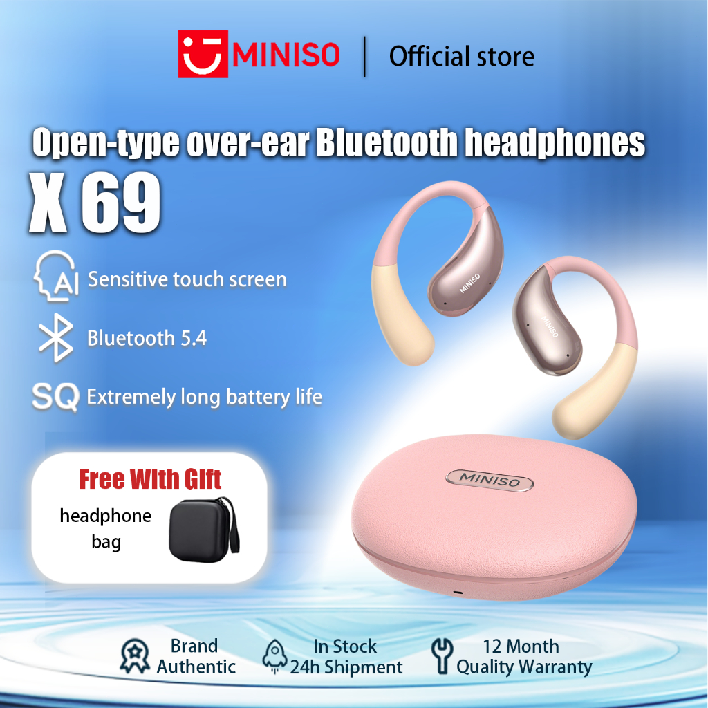 MINISO X69 OWS Wireless Earphones Bluetooth 5.4 TWS 3D Stereo Earphones ...