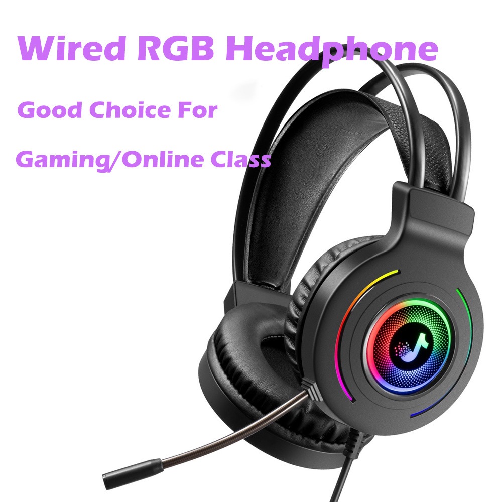 PC Gaming Headsets Noise Cancelling Wired Headphones Online Class ...