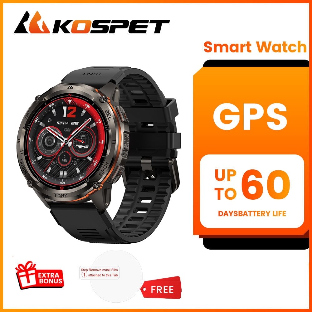 KOSPET TANK T3 ULTRA 2 GPS Smartwatch for men/women, 100M waterproof ...