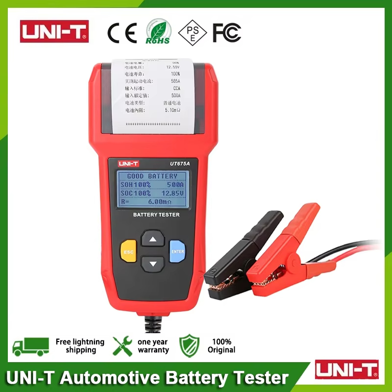 UNI-T Car Battery Tester UT673A UT675A 12V 24V DC Load Tester Capacity ...