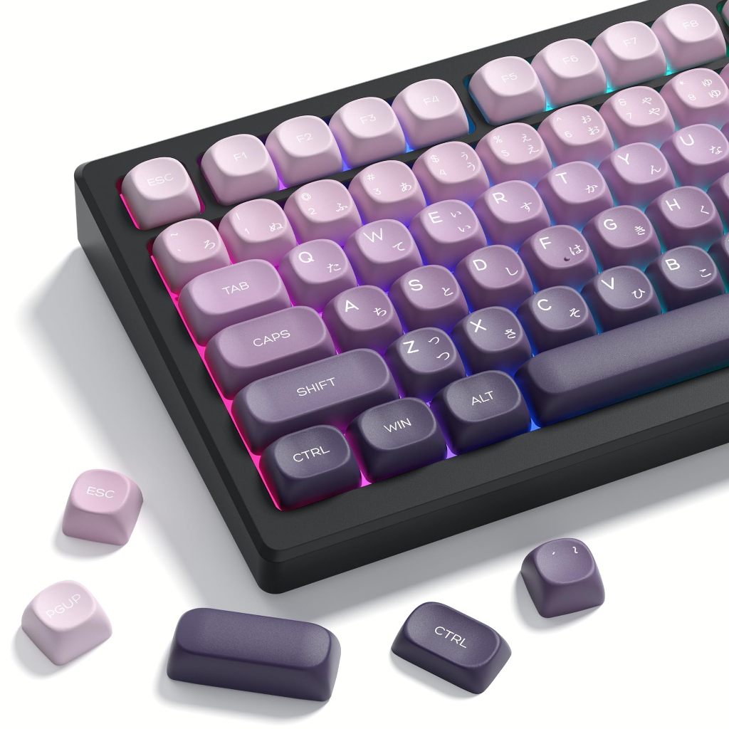 Womier Gradient Purple Dye-Sublimation 134 Keys MOA Japanese PBT ...