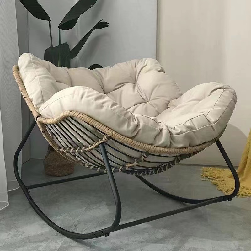 Rocking chair, lazy sofa, home living room rattan lounge chair | Shopee ...