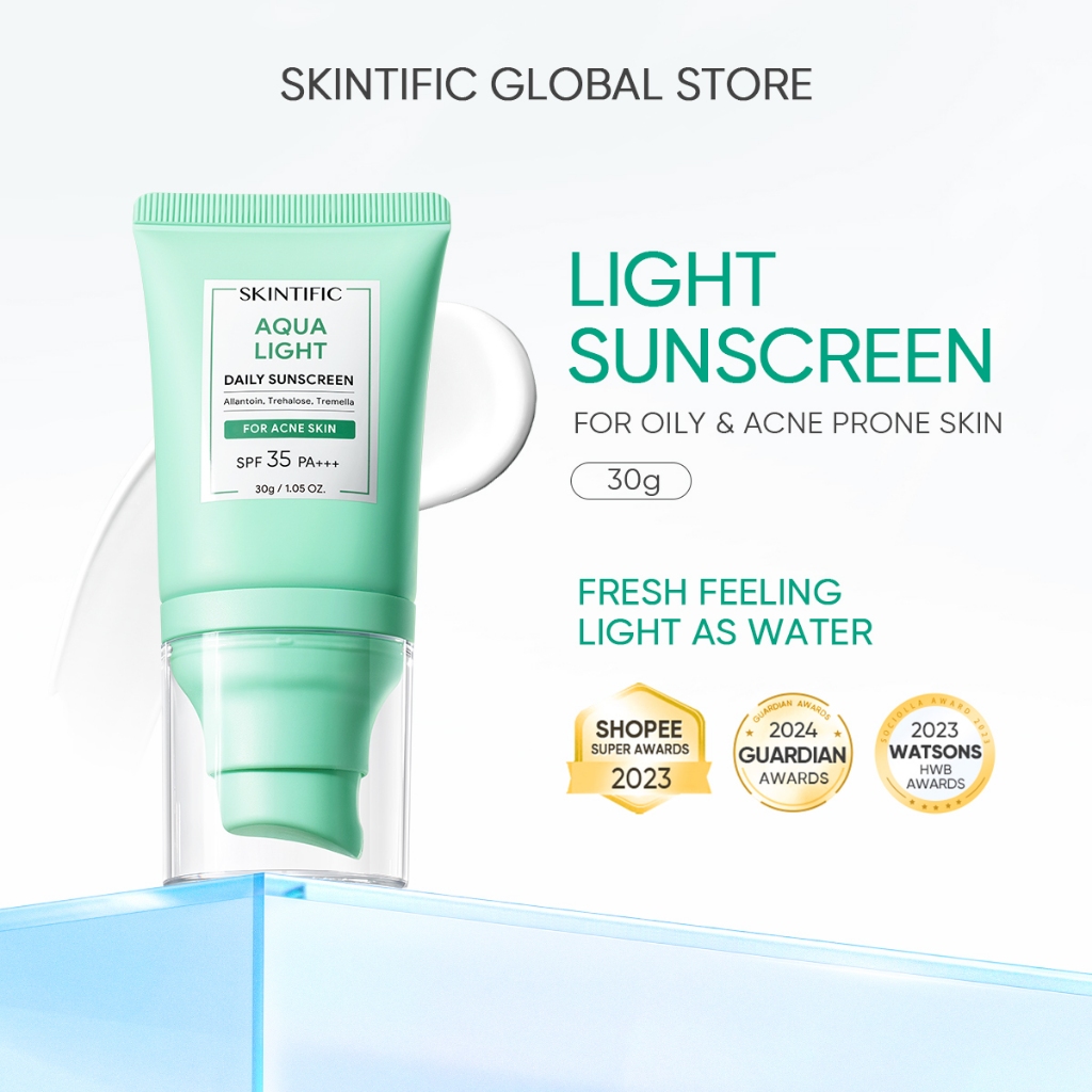 [GLOBAL] SKINTIFIC Aqua Light Daily Sunscreen SPF 35 PA+++ | Shopee ...